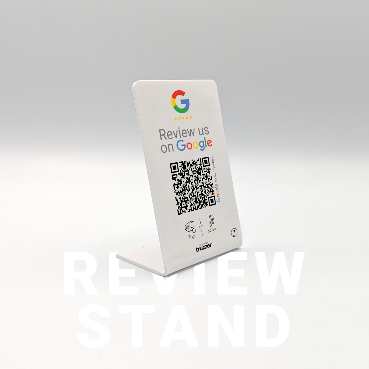 Review us on Google NFC Stand / Display | truzzer