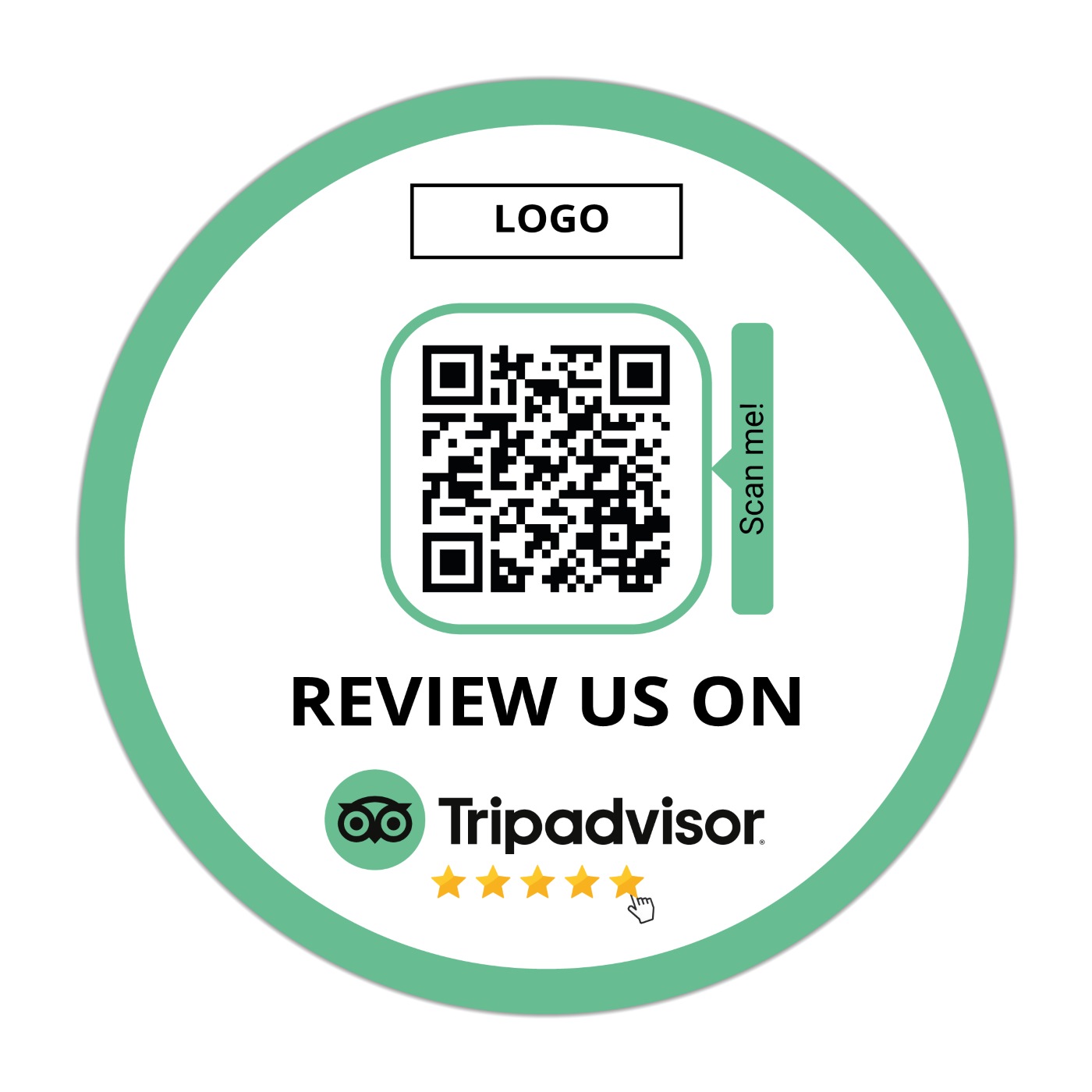 Autocollant Google avec code QR Clean | truzzer Autocollant Google avec code QR Clean | truzzer