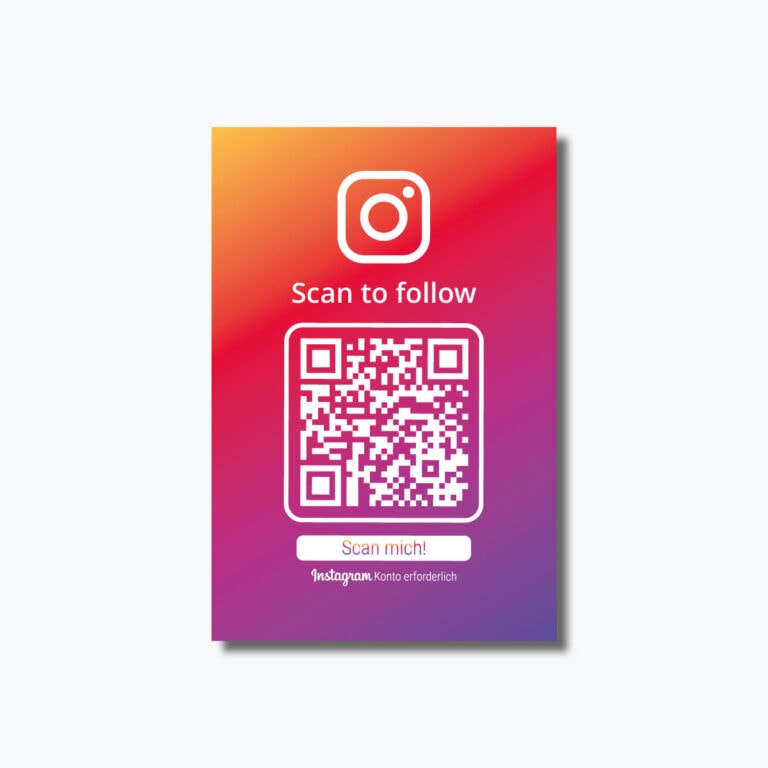 Follow us on Instagram business card “Color” | truzzer