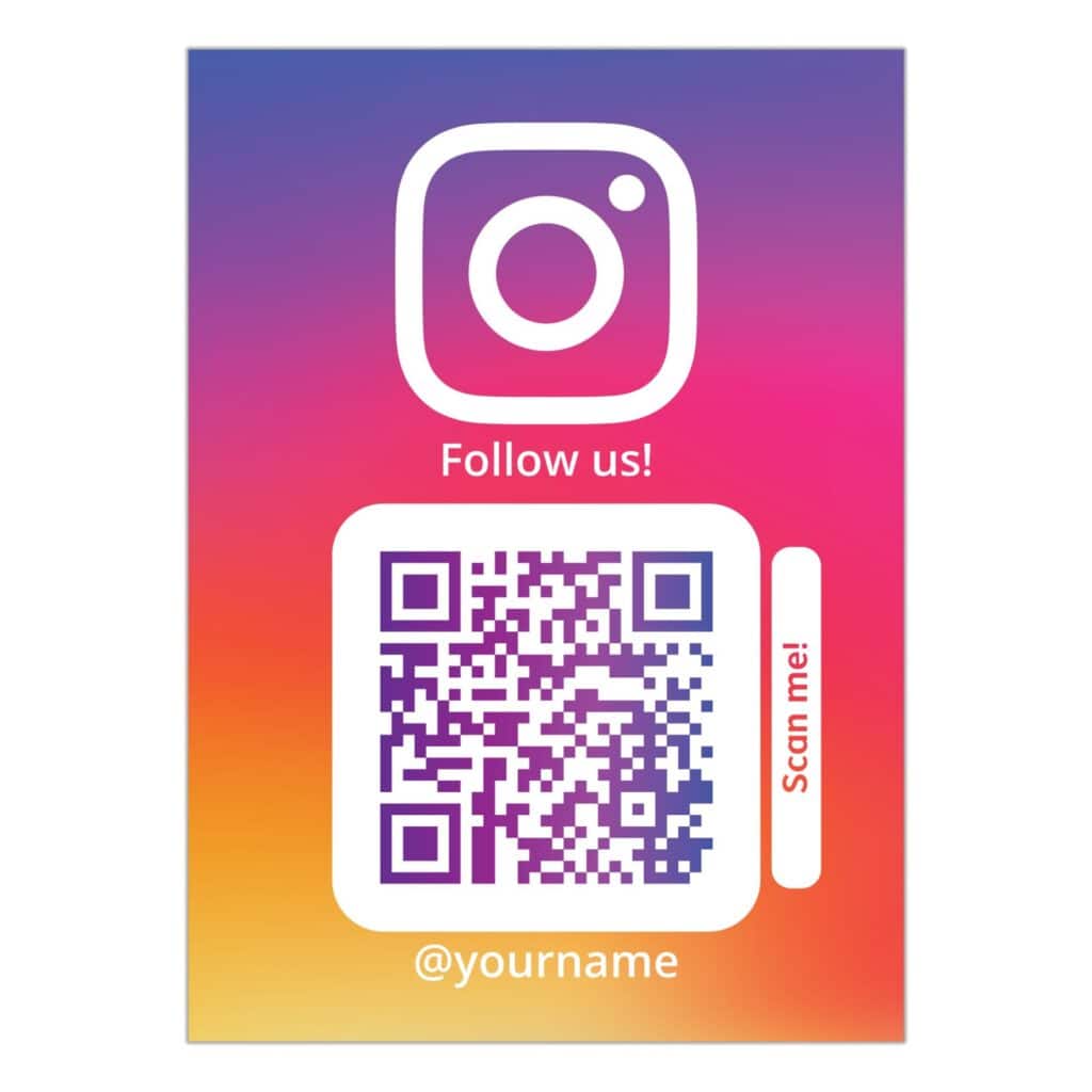 Follow us on Instagram business card “Color” | truzzer