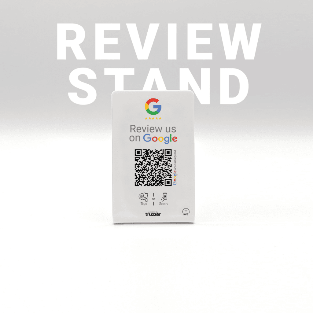 Review us on Google NFC Stand / Display | truzzer